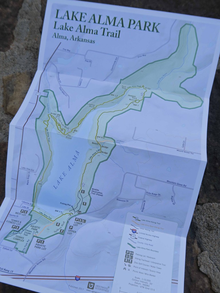 New Lake Alma Trail and Disc Golf Map | Ozarkmountainhiker