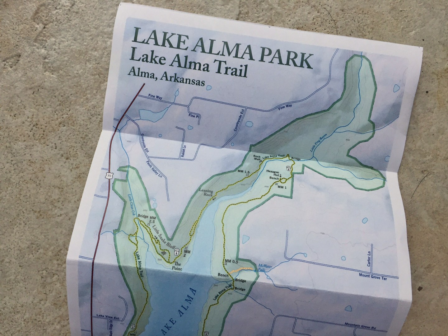 New Map of Lake Alma Trail and Rec Areas | Ozarkmountainhiker